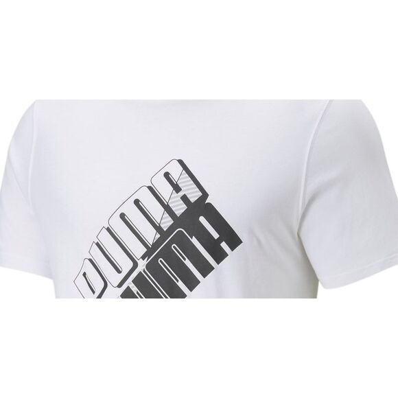 Puma | Shirts | Puma Mens Power Logo Graphic Short Sleeve Tshirt White ...